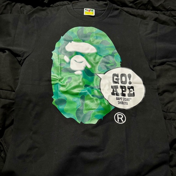 Bape | Shirts | Green Japan Go Ape Bape Shirt | Poshmark